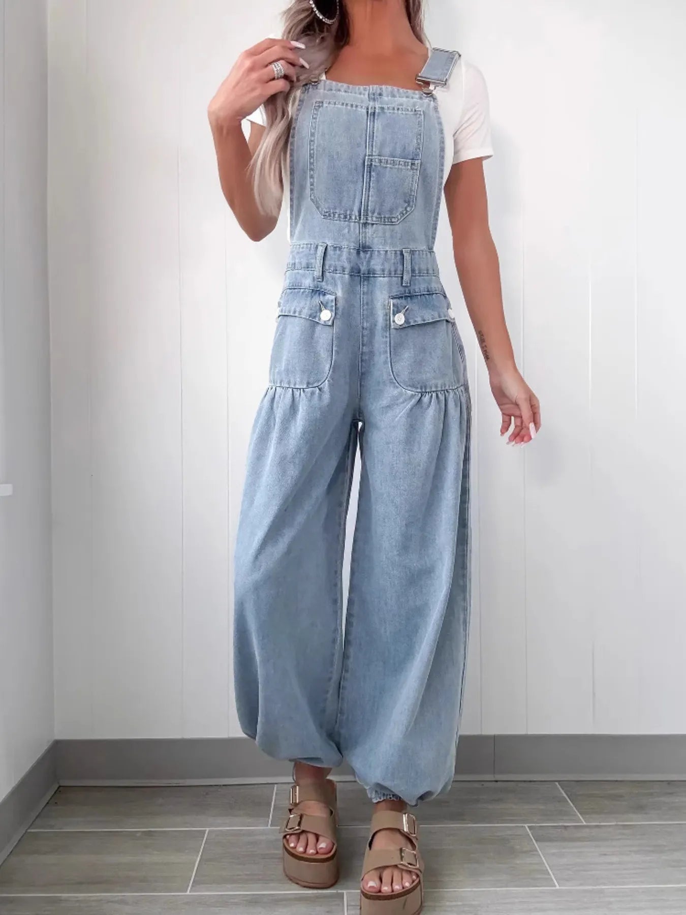 Wide Leg Denim Overalls – Analia's Stores